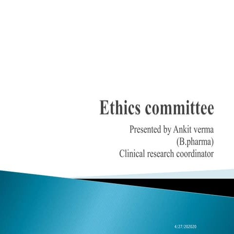 Information about Ethics committee | PPTX