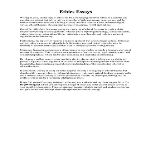 Essay Examples For Kids | PDF