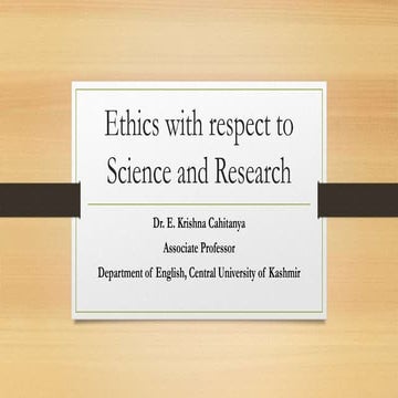 Significance of Ethics for Science and Research.pptx