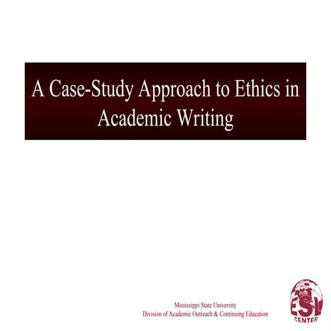 Ethics in Academic Writing: insight into academic writep.ppt