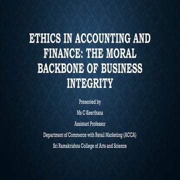 Ethics in accounting | PPTX