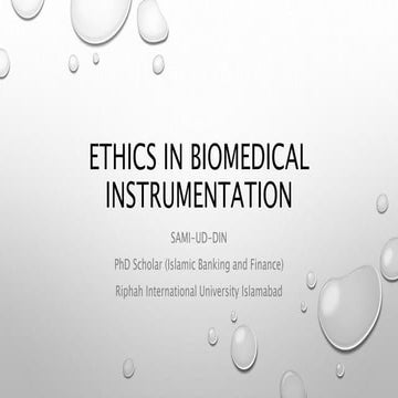 Ethics in biomedical instrumentation | PPTX