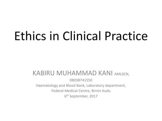 Introduction To Ethics & Ethical Principles | PPT