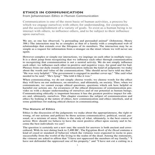 Communication Ethics | PPTX