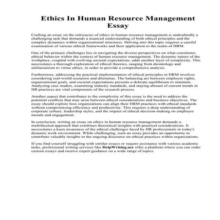 Ethics In Human Resource Management Essay.pdf