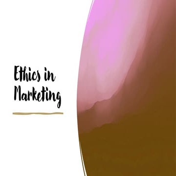 Ethics in Marketing | PDF