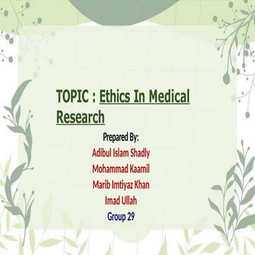 Ethics In and medicine Medical Research.pptx