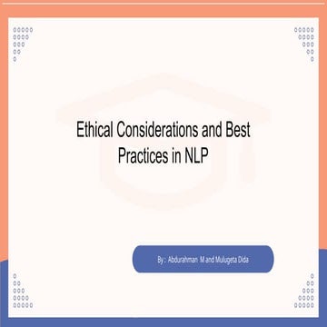Ethics in Natural Language Processing and Large Language Models | PPTX