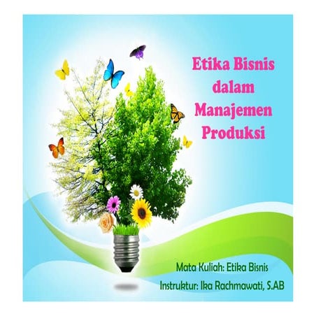 Ethics in production | PDF