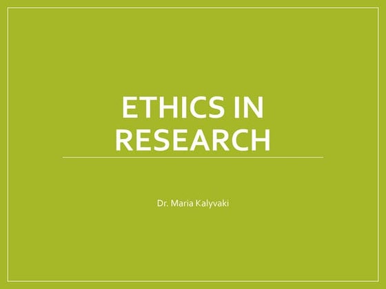Research Ethics | PPT