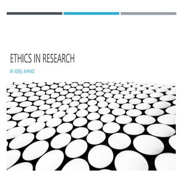 Ethics in scientific research Dr. A. Jayaprakash | PPT
