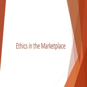 Ethics in the marketplace | PPTX