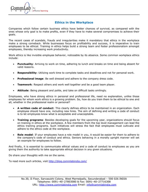 Ethical issues in business | PPTX