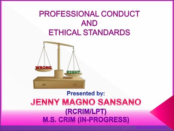 PNP Professional Code of Conduct and Ethical Standards | PPTX