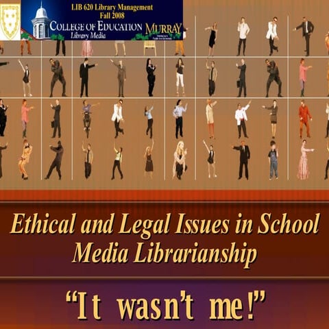 Ethical and Legal Issues in School Librarianship | PPTX