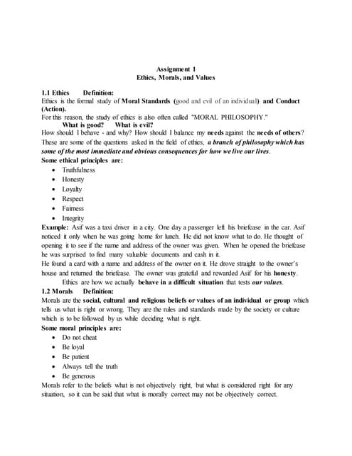 Ethics vs morals | PDF