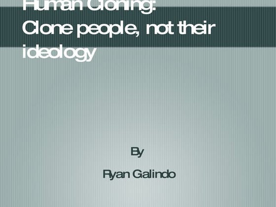 Human cloning | PPTX | Genetics | Science