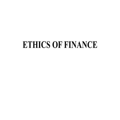 Ethics of finance | PPT