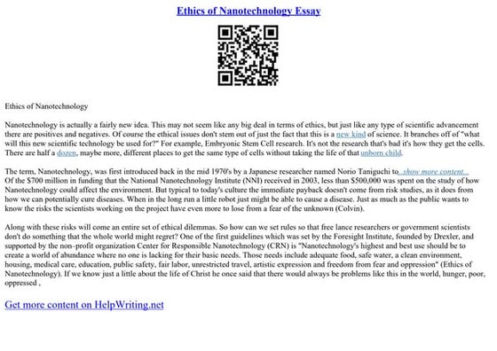 Nanotechnology – safety concerns | PPT