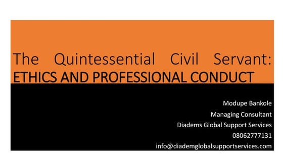 Code of ethics and professional conduct (1) | PPT