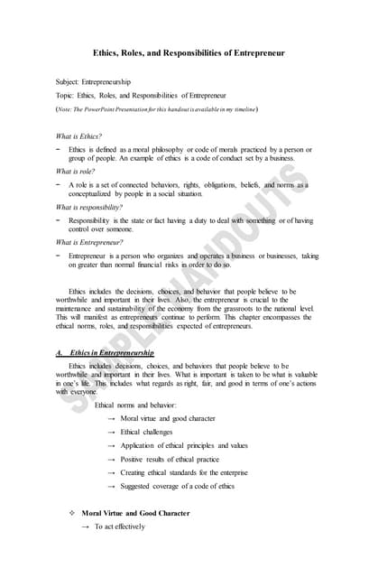 Social responsibility of entrepreneurs | PPT