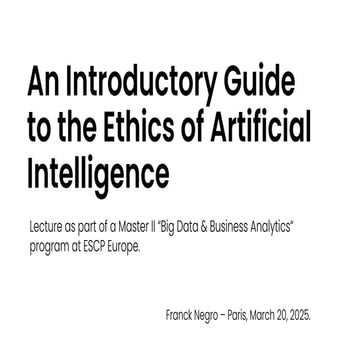 General introduction to the ethics of artificial intelligence. | PDF