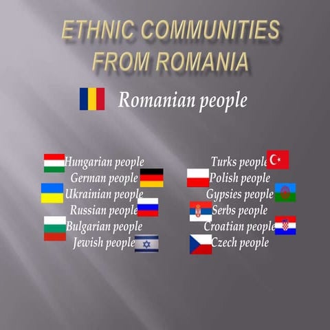 Ethnic communities from Romania | PPT