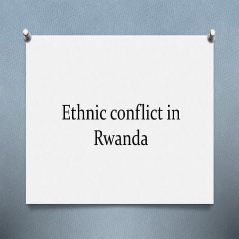 The rwandan genocide | PPT