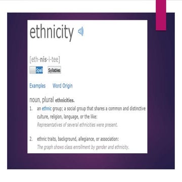 Ethnicity | PPT