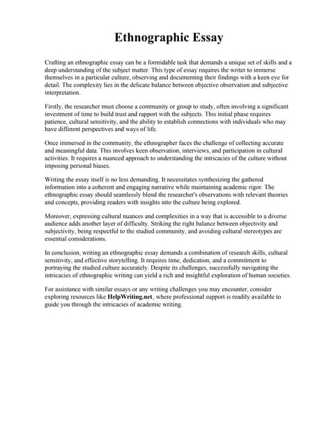 Cultural Essay Examples. Young Harris College | PDF