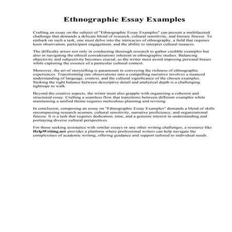 Ethnographic Essay Examples.pdf