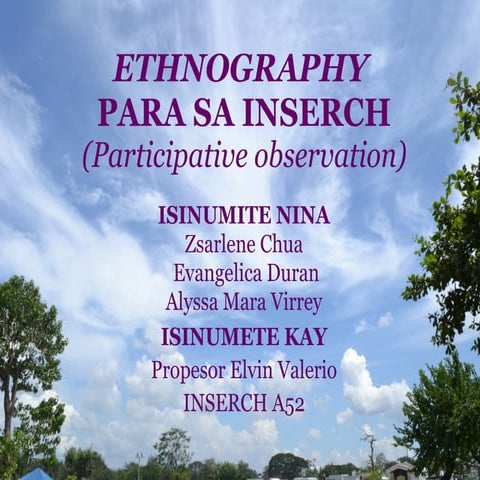 Ethnography | PPT | Free Download