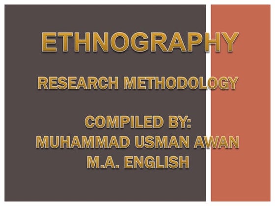 Ethnography Research | PPTX