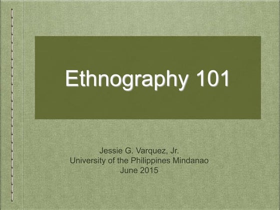 Ethnography | PPT