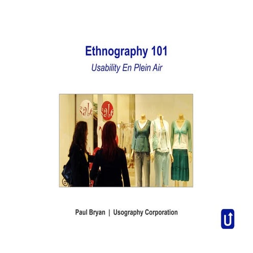 Ethnography 101 by Usography | PDF