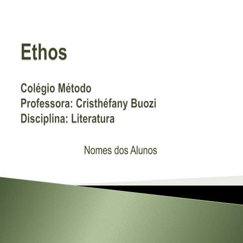 Ethos apresentação | PPTX