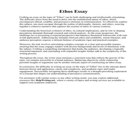 Ethos Essay. 008 Ethos Pathos Logos Essay Example Using Rhetorical ...
