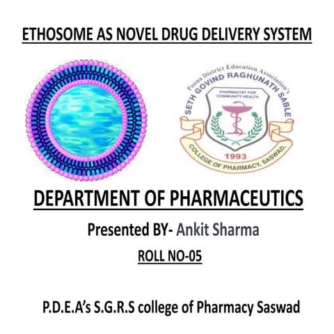 Ethosome as novel drug delivery system | PPTX