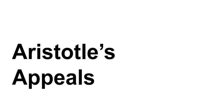 Aristotle's Modes of Persuasion: Logos, Ethos, Pathos | PPTX