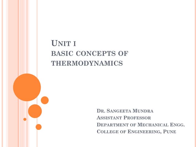 BASIC THERMODYNAMICS | PPT