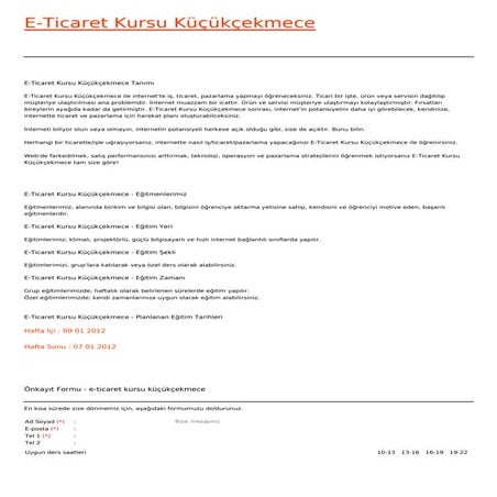 Eticaret kursu-kucukcekmece | PDF