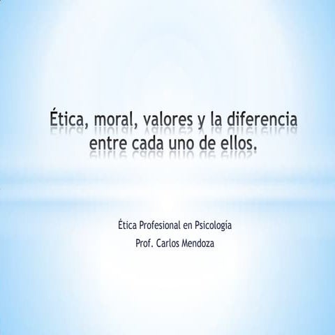 Tica Profesional Diferencia Entre Tica Y Moral