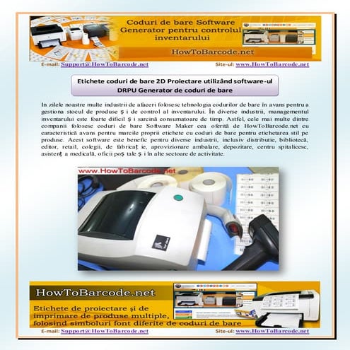 Etichete coduri de bare 2 d proiectare utilizând software ul drpu ...