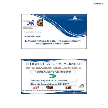 L. Bersani - Etichettatura legale | PDF