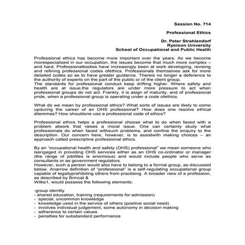 Professional Standards for Occupational Therapy Practice, Conduct and ...