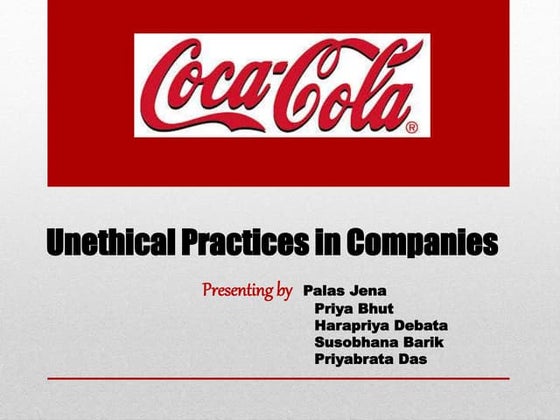 Plachimada coca cola case study - Corporate Ethics | PPTX | Science