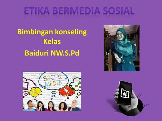 Menggunakan media sosial dengan bijak (1) | PPTX