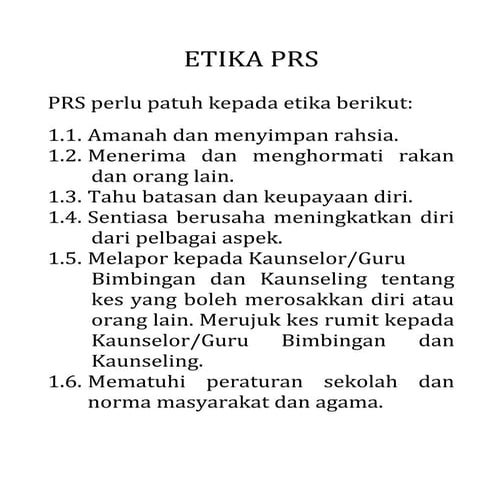 Etika dan ikrar prs | DOC