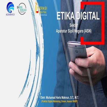 Etika Digital ASN Haris Maknun Sektor ASN | PDF