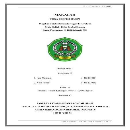 Etika Profesi Hakim | PDF